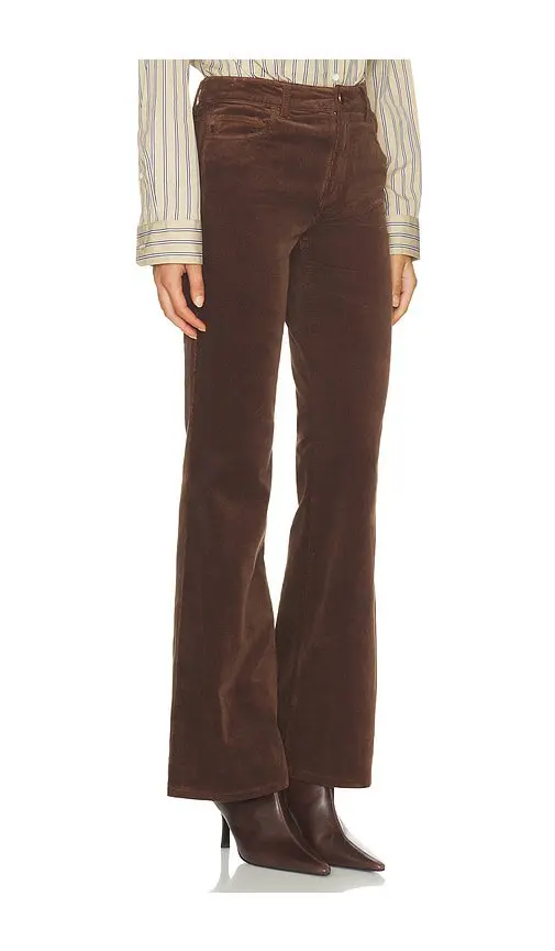 Paige Sofia Flare Corduroy Pant In Brown