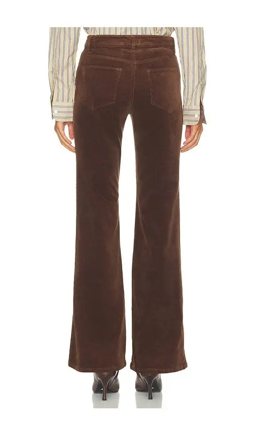 Paige Sofia Flare Corduroy Pant In Brown