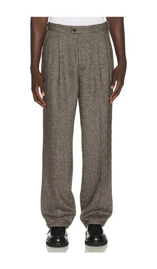 PERCIVAL Wilde Birdseye Pleated Trousers