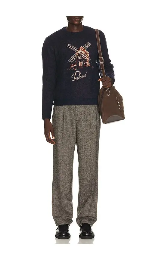 PERCIVAL Wilde Birdseye Pleated Trousers