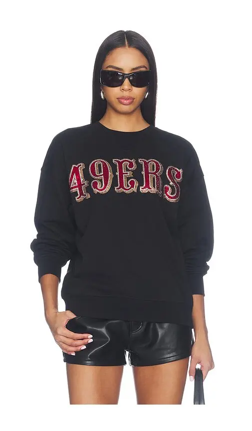 Terez San Francisco 49ers Marquee Crew Sweatshirt - Black