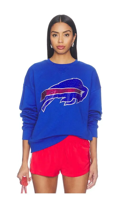 Terez Buffalo Bills Marquee Crew Sweatshirt - Blue