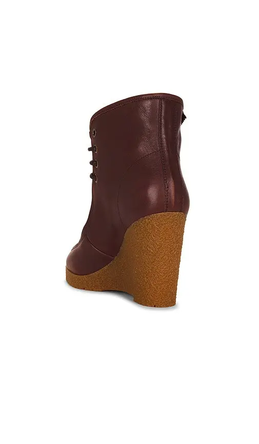 Isabel Marant Étoile Cylia Wedge Boot In Chocolate - Dark Brown
