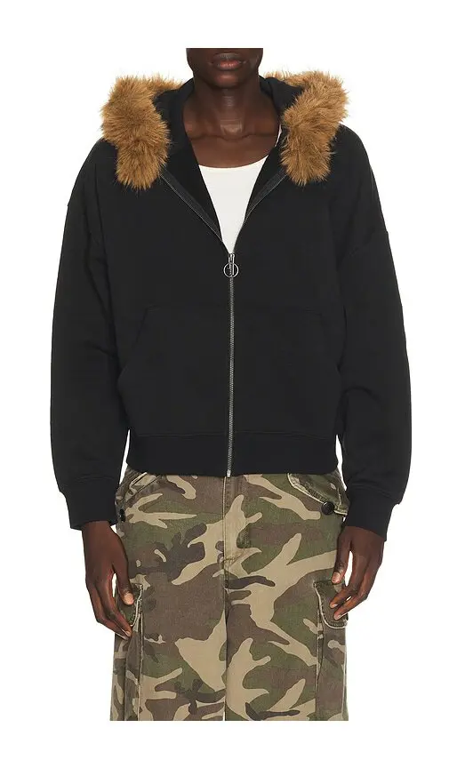JUNGLES Fur Trim Hoodie
