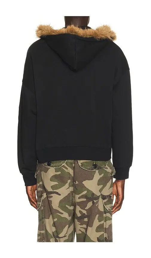 JUNGLES Fur Trim Hoodie