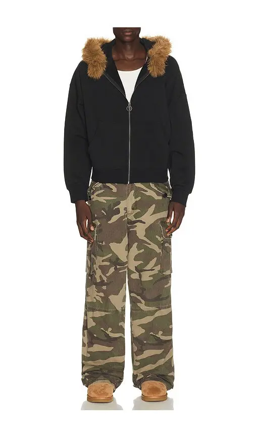 JUNGLES Fur Trim Hoodie