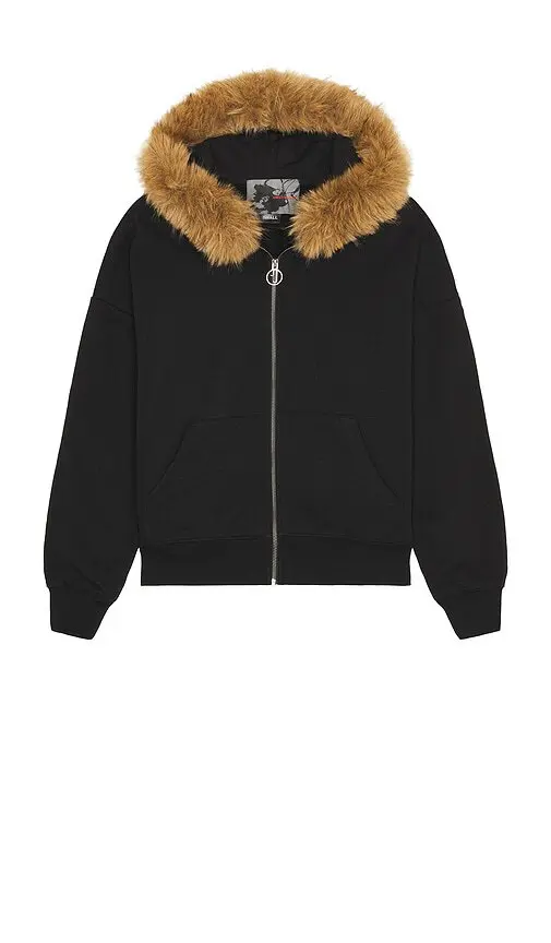 JUNGLES Fur Trim Hoodie