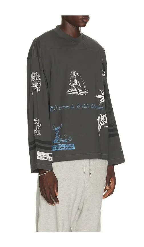 JUNGLES Mayhem Jersey In Charcoal