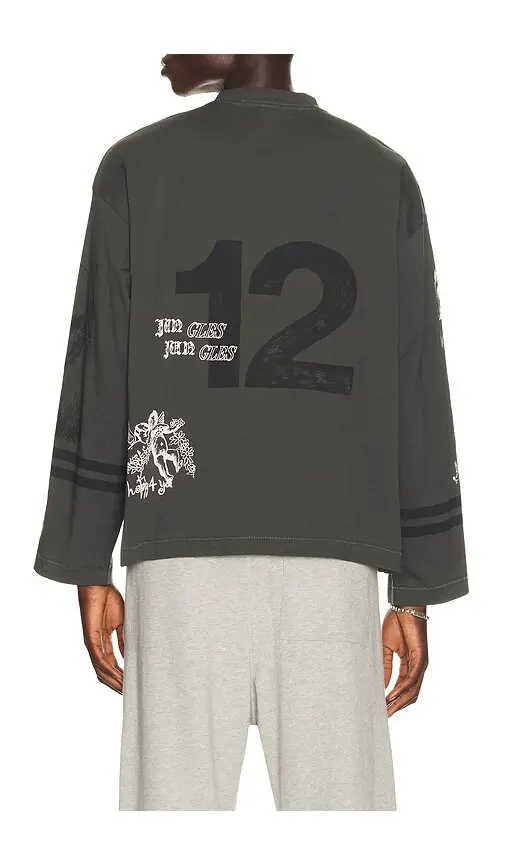 JUNGLES Mayhem Jersey In Charcoal