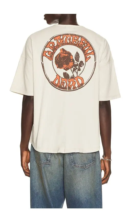 Junk Food Grateful Dead Rose Baseball Jersey In White