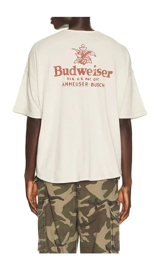 Junk Food Budweiser Anheuser Busch Baseball Jersey In White