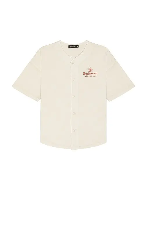 Junk Food Budweiser Anheuser Busch Baseball Jersey In White