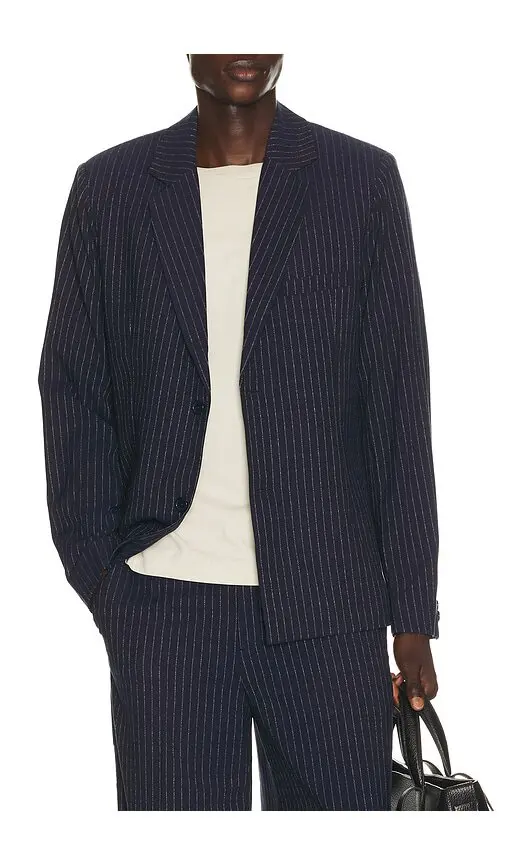 KROST Double-button Pinstripe Blazer - Navy