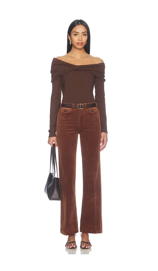 Paige Aaliyah Top In Brown - Hickory