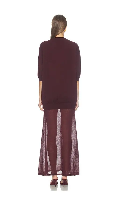 SEROYA Arwen Maxi Dress In Burgundy - Bordeaux