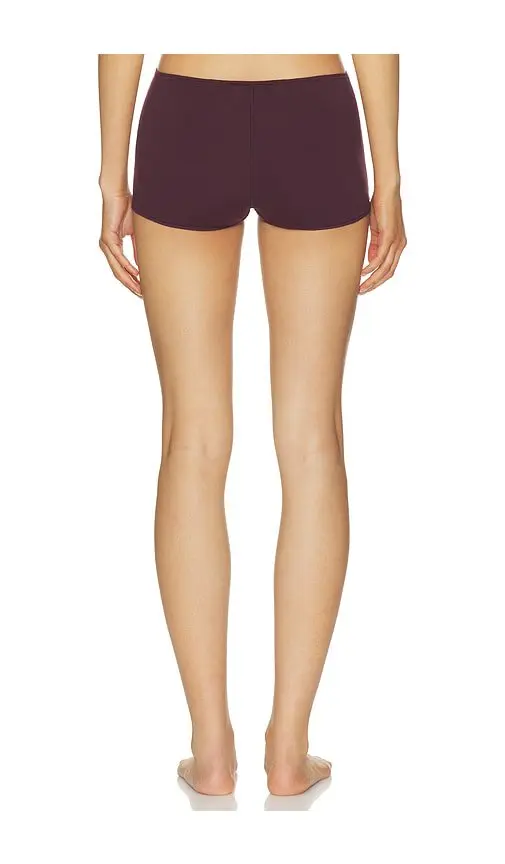 SKIMS Everyday Cotton Boyshort In Wine
