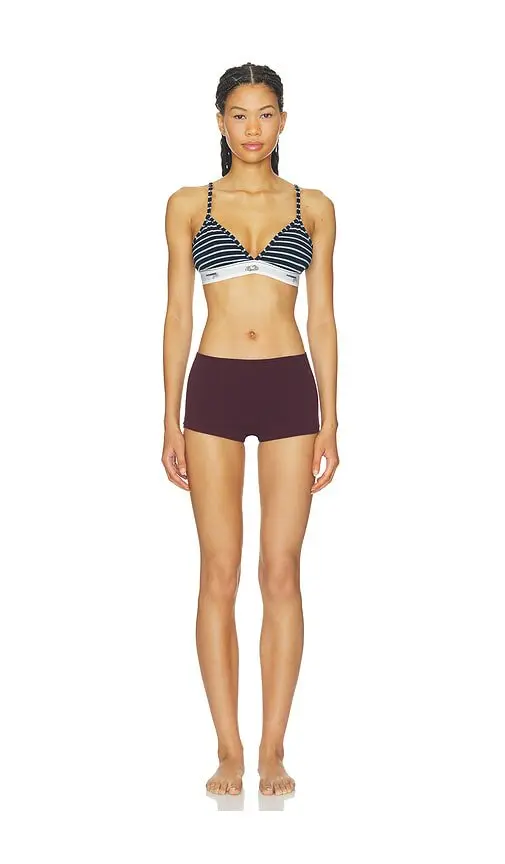 SKIMS Everyday Cotton Boyshort In Wine