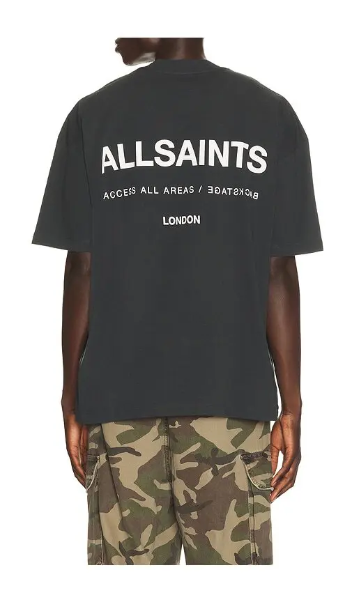 ALLSAINTS Backstage Short Sleeve Tee In Grey