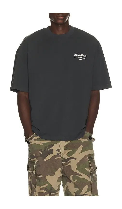 ALLSAINTS Backstage Short Sleeve Tee In Grey