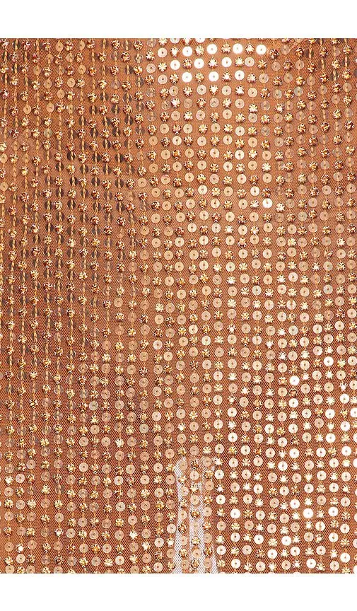 Retrofete Lolly Sequin Dress In Brown