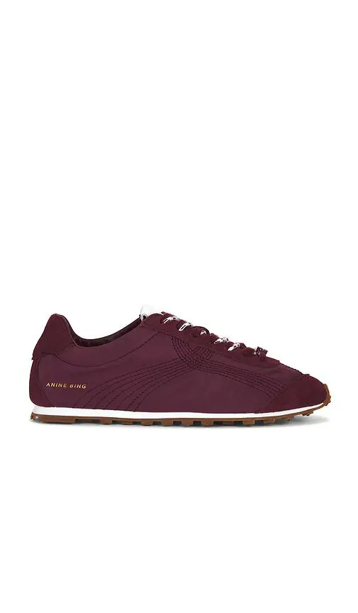ANINE BING Juna Sneaker In Burgundy