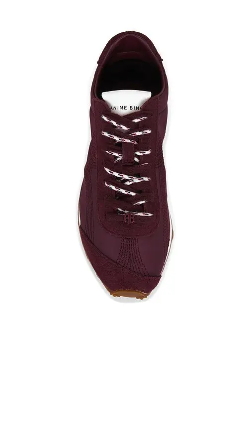 ANINE BING Juna Sneaker In Burgundy