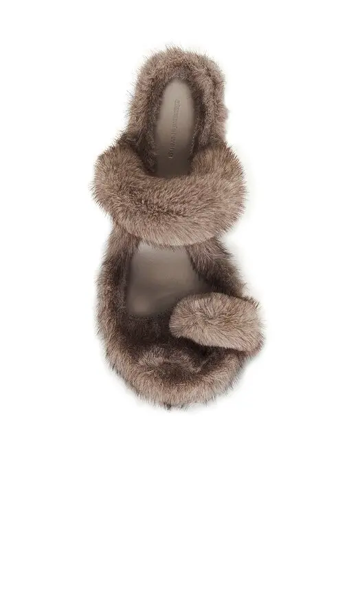 Alexander Wang Paloma 105mm Faux Fur Toe Ring Sandal