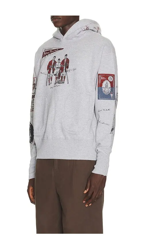 SAMUEL ZELIG Varsity Hoodie In Grey