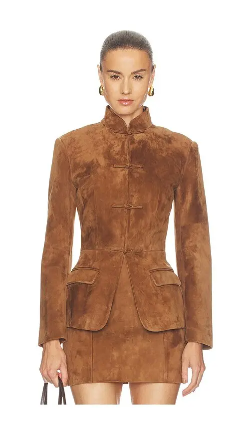SAU LEE Alba Suede Tang Jacket