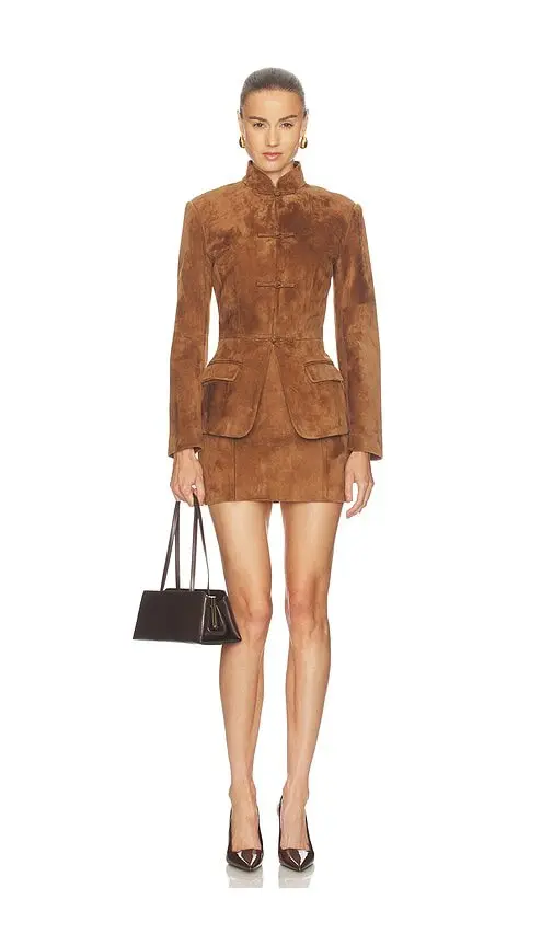 SAU LEE Alba Suede Tang Jacket