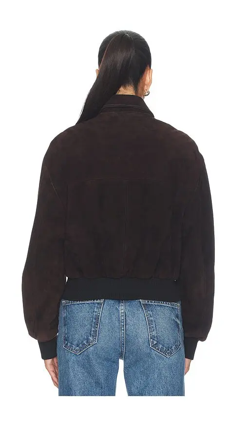 SAU LEE Ronan Suede Bomber Jacket