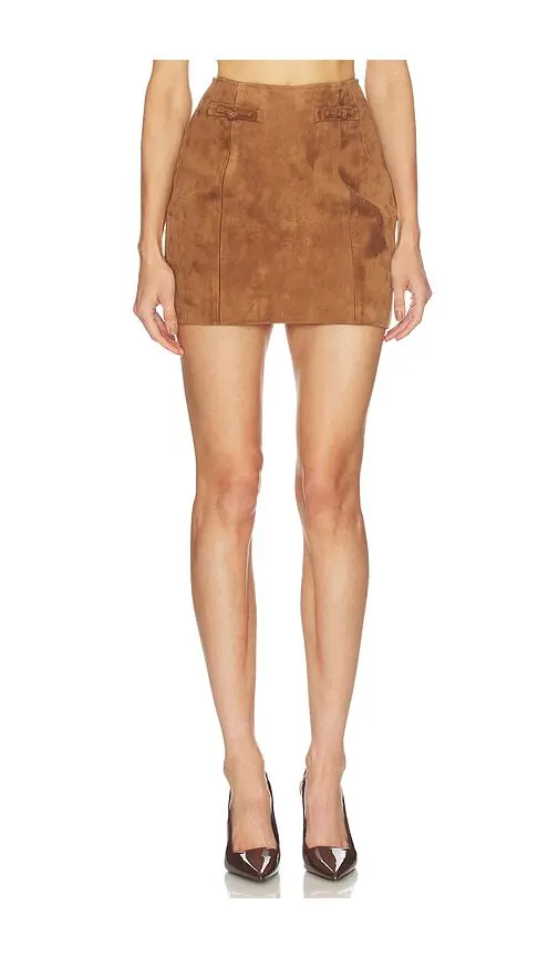 SAU LEE Tilda Seude Skirt