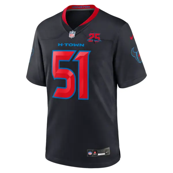 Nike Will Anderson Jr. Houston Texans 25th Season Nfl Game Jersey - Blue