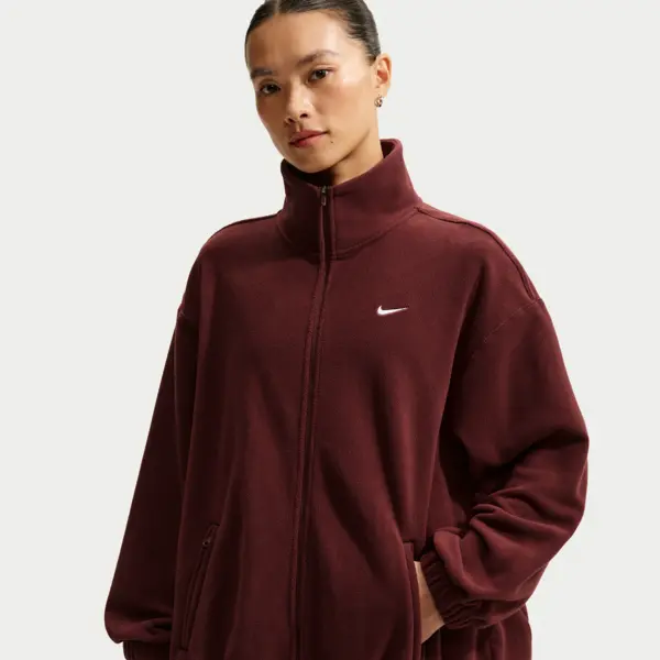 Nike One Therma-fit Oversized Full-zip Jacket - Purple