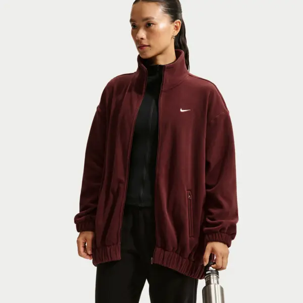 Nike One Therma-fit Oversized Full-zip Jacket - Purple