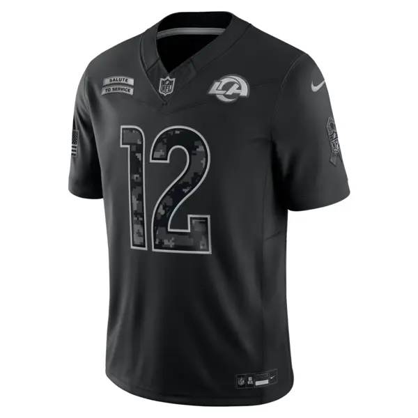 Nike Puka Nacua Los Angeles Rams Salute To Service Dri-fit Nfl Limited Jersey - Black