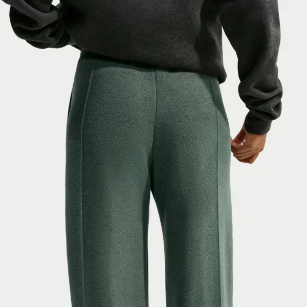 Nike Studio Fleece Medium-weight Plush Mid-rise Wide-leg Pants