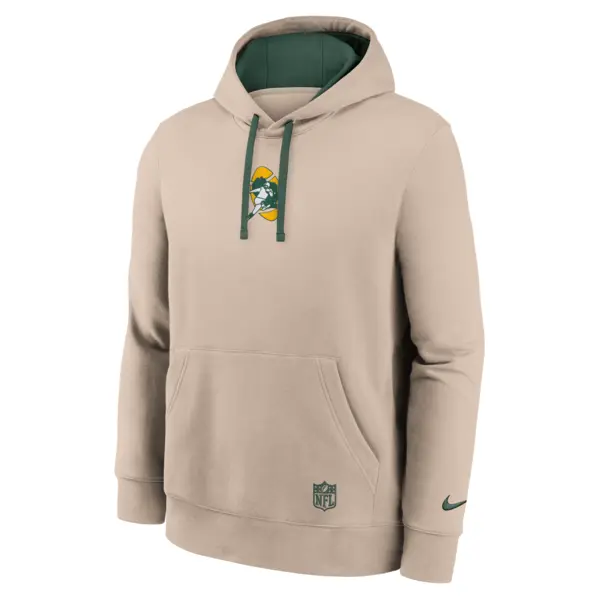 Nike Green Bay Packers Rewind Club Nfl Pullover Hoodie - Brown