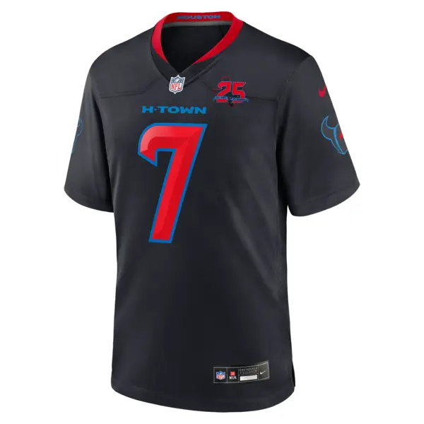 Nike C.j. Stroud Houston Texans 25th Season Nfl Game Jersey - Blue