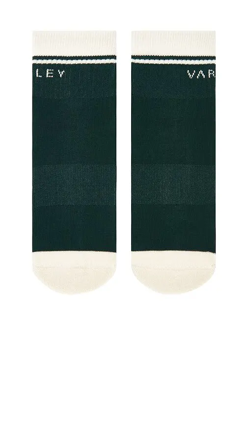 Varley Grayson Half Crew Grip Sock In Green