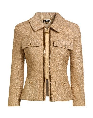 Elisabetta Franchi Jacket Size Viscose, Polyimide, Polyamide, Polyester - Gold
