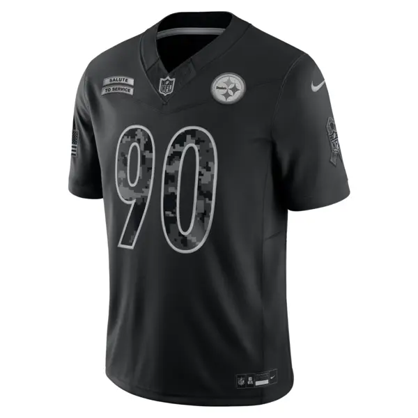 Nike T.j. Watt Pittsburgh Steelers Salute To Service Dri-fit Nfl Limited Jersey - Black