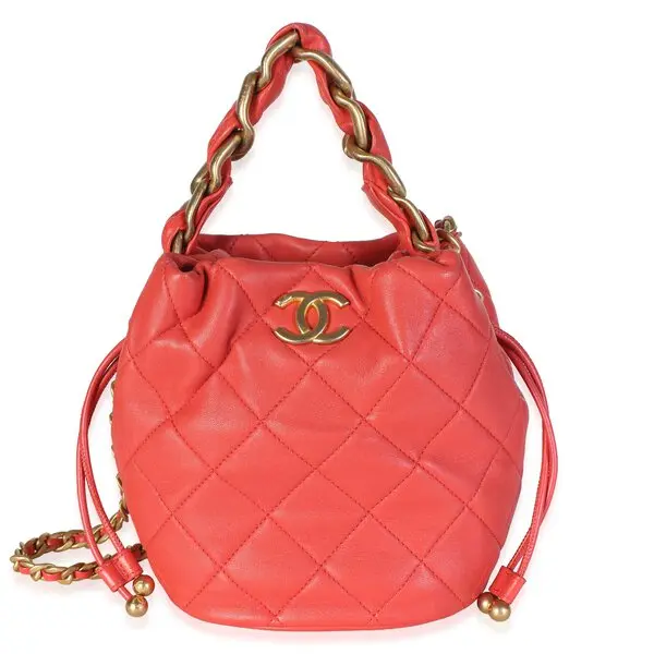 Chanel Quilted Calfskin Chain Is More Bucket Bag