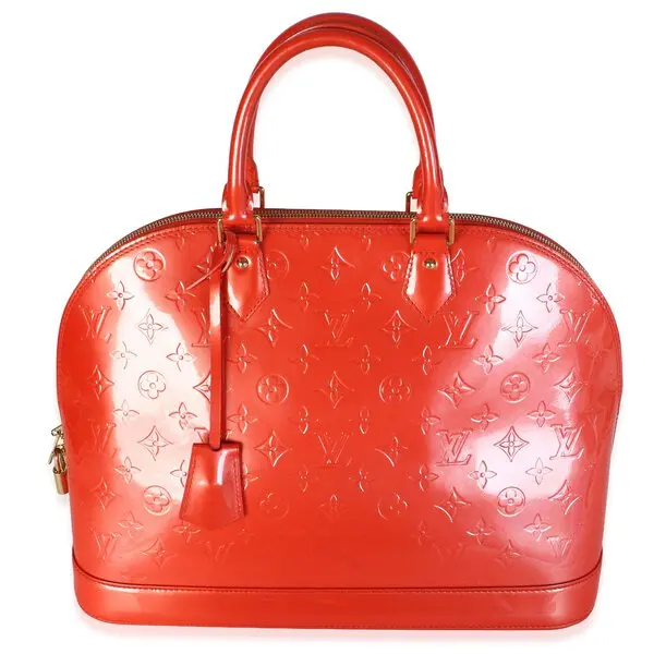 LOUIS VUITTON Sunset Monogram Vernis Alma Gm - Orange