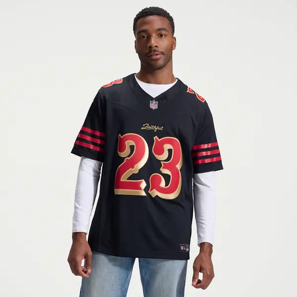 Nike Christian Mccaffrey San Francisco 49ers Rivalries Collection Dri-fit Nfl Limited Jersey - Black