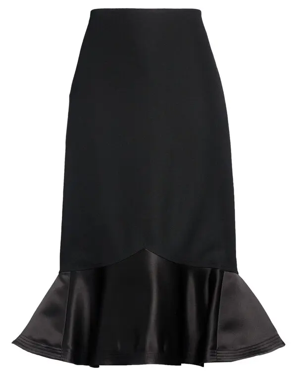Fendi Midi Skirt Size Virgin Wool, Silk