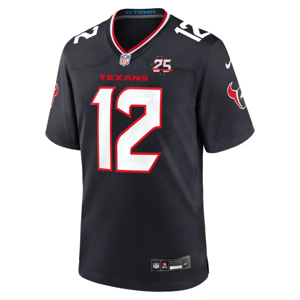 Nike Nico Collins Houston Texans 25th Season Nfl Game Jersey - Blue