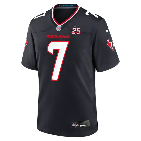 Nike C.j. Stroud Houston Texans 25th Season Nfl Game Jersey - Blue