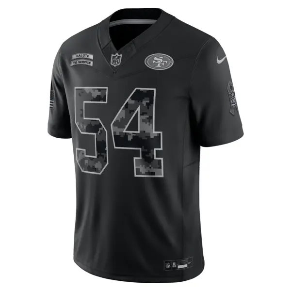 Nike Fred Warner San Francisco 49ers Salute To Service Dri-fit Nfl Limited Jersey - Black