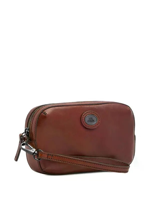 THE BRIDGE Logo-plaque Leather Clutch Bag
